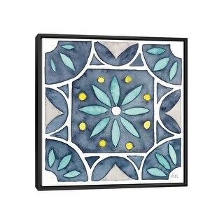 iCanvas "Garden Getaway Tile VIII Blue" by Laura Marshall Framed - Bed ...