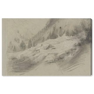 Avalanche in an Alpine Canvas Vintage Art Prints by Art Remedy - Bed ...