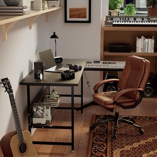 Office Desks Computer Desk Rustic Wood Tone Table Plain Simple Lap Desk ...