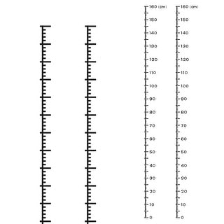 2set Height Chart Ruler 160cm Metric System PVC with Transfer Film ...