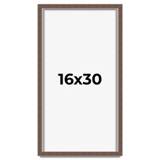 16x30 Shadow Box Frame Brown | 1.125 inches Deep Real Wood Rustic - Bed ...