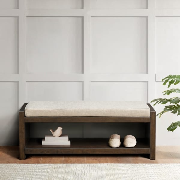 Madison Park Stanton Accent Bench with Lower Shelf - Bed Bath & Beyond ...
