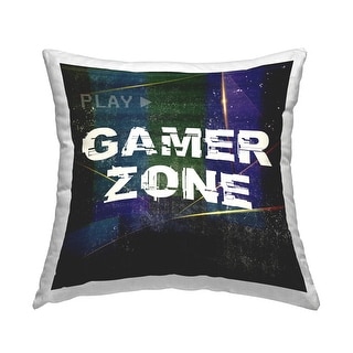 Stupell Gamer Zone Cyber Phrase Printed Throw Pillow Design by Elephant ...