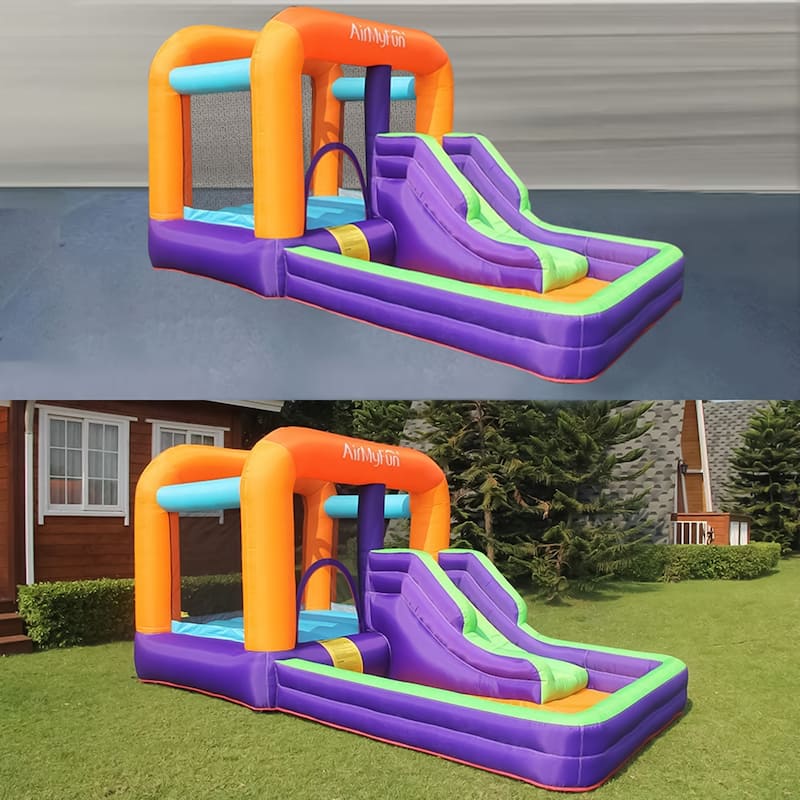 Kids Bounce House with Blower Kids Slide Jumping House Inflatable - Bed ...