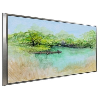 "Watercolor River" Print on Floating Canvas - Bed Bath & Beyond - 36487988