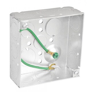 5 Pcs, 4 Square Junction Box, Welded, 1-1/2 in. Deep, with Pre ...