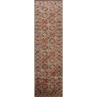 Elephant Foot Geometric Kazak Oriental Runner Rug Wool Hand-knotted - 2 ...