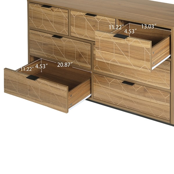 Drawer Cabinets Wooden Storage Cabinets Modern 7 Drawer Dresser Cabinet ...