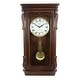 Bedford Clock Collection Chestnut Chiming Pendulum Wall Clock - Bed ...