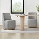 Spruce & Spring Brian Modern Dining Chairs with Casters&Wood Base Set ...