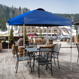 6.6 x 6.6 Feet Outdoor Pop Up Camping Canopy Tent with Roller Bag - 79 ...