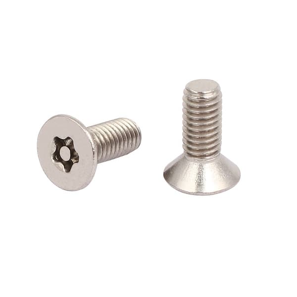 M6x16mm 304 Stainless Steel Flat Head Torx Five-Lobe Tamper Screw 5pcs ...