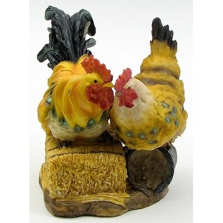 Hen and Rooster On Hay Bale - Bed Bath & Beyond - 20532700