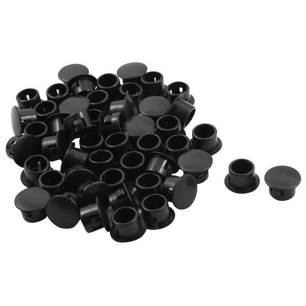 Plastic Chair Table Leg Foot Protector Hole Stopper Black 13mm Diameter ...