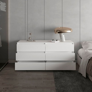 Classic And Versatile Design 6-Drawer Rectangle Dresser,Metal Drawer ...
