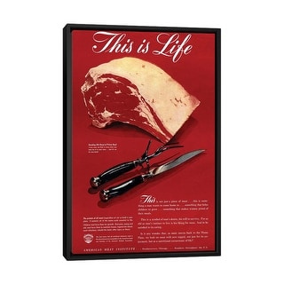 iCanvas "1940s American Meat Institute Beef Magazine Advert" by The ...