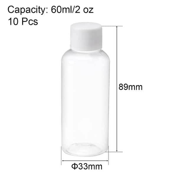 PE Plastic Lab Chemical Reagent Bottle, 60ml Storage Container 10pcs ...