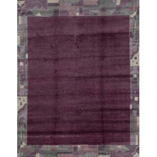Ahgly Company Machine Washable Abstract Purple Area Rugs - Bed Bath ...