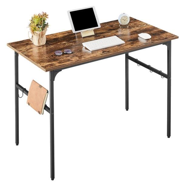 31/42 Inch Computer Desk with Headphone Hooks Home Office Desk for ...