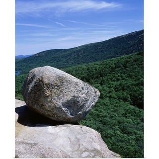 "Maine, Acadia National Park, South Bubble Rock, High angle view of a ...
