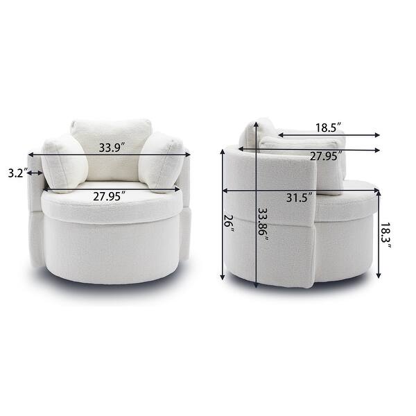 Teddy Fabric Swivel Storage Chair with Back Cushion - Bed Bath & Beyond ...