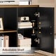 85.8" L-Shaped Executive Desk, Extra Large Office Desk with File ...