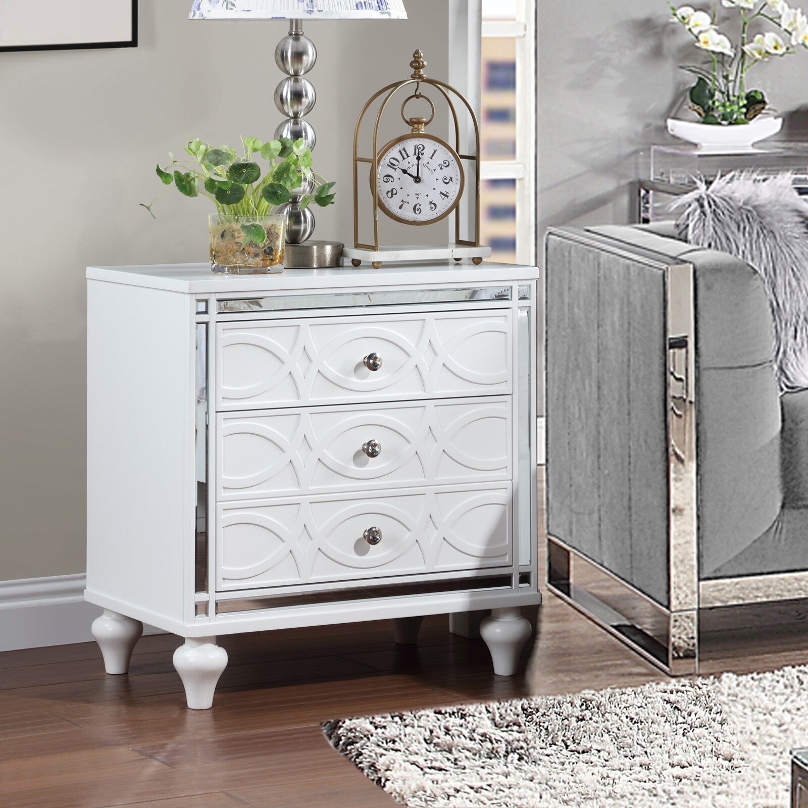 Mirrored bedside table very store