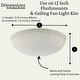Light Fixture Replacement Glass Shade Frosted White Ceiling fan Light ...