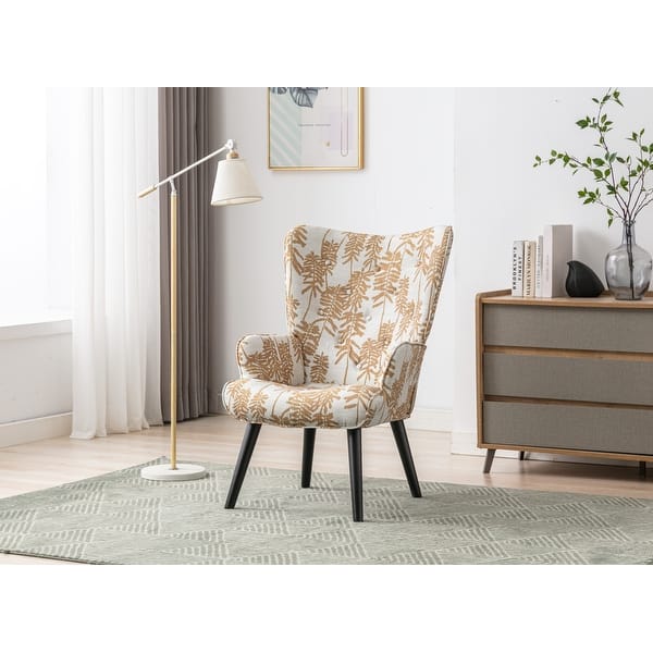 Recessed Arms Accent Chair Printed Patterns Arm Chairs Living Room ...