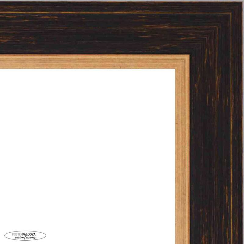 3x4 Traditional Black Complete Wood Picture Frame with UV Acrylic, Foam ...