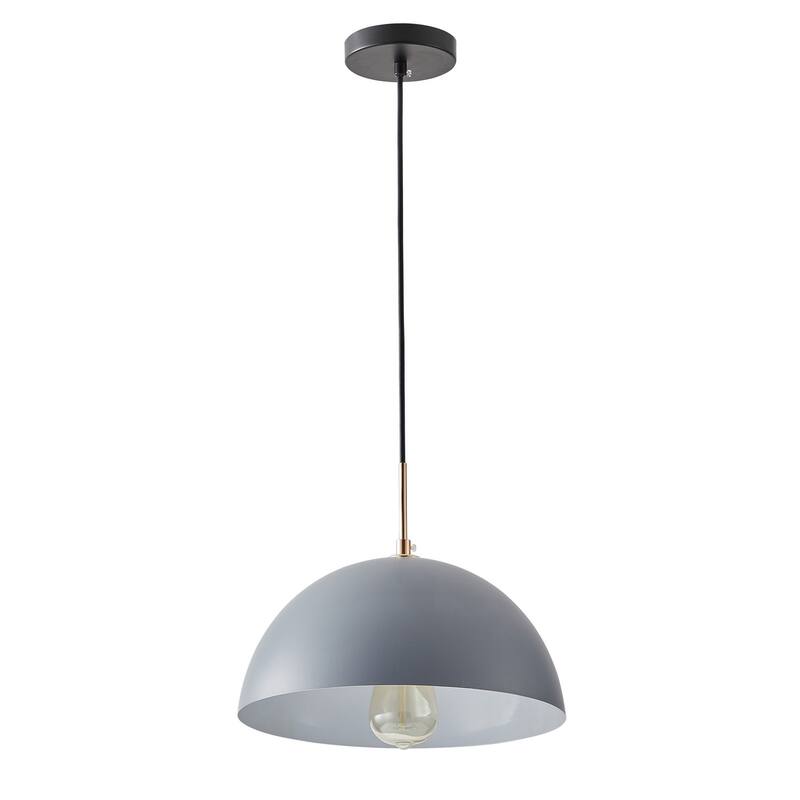 Modern Industrial 1-Light Single Bowl Pendant Lighting Fixture - Bed ...