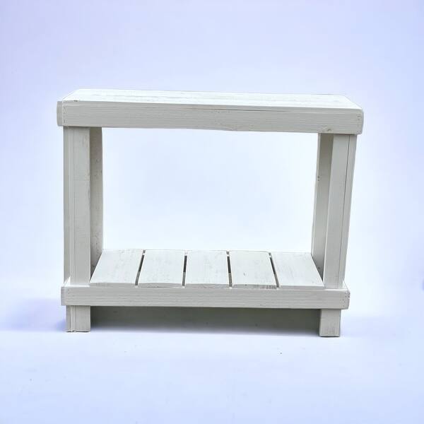 Farmhouse Rustic Wood Small Living Room Sofa Table - On Sale - Bed Bath ...