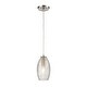 Elk Home Frazzle Satin Nickel With Textured Glass 1 Light Pendant - Bed ...