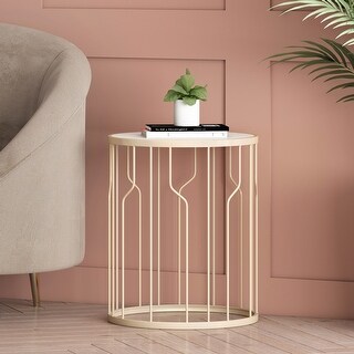 Modern End Table, Cage structure Table, No Assembly - Bed Bath & Beyond ...