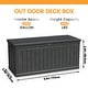260 Gallon Large Outdoor Storage XXL Deck Box for Patio Furniture - N/A ...
