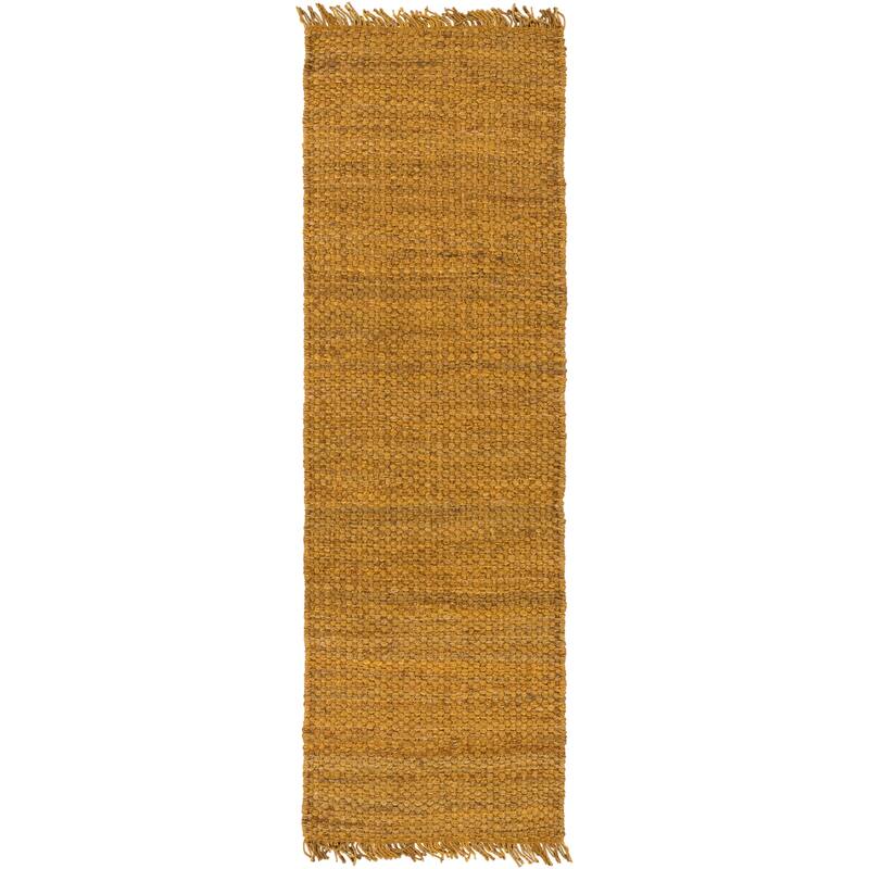 Handwoven Utah Solid Jute Rug (2'3 x 8') - Overstock - 9141962