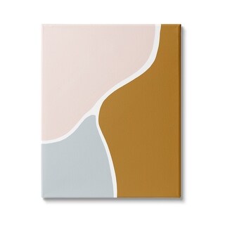 Stupell Split Path Abstraction Organic Curved Shapes Brown Grey Canvas ...