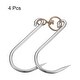 Swivel Meat Hooks, Galvanized Processing Butcher Hooks, 4Pcs - Silver ...