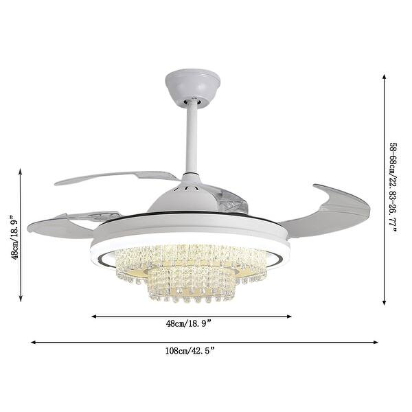 LED Fan Light Acrylic Stealth Restaurant Ceiling Fan - Bed Bath ...