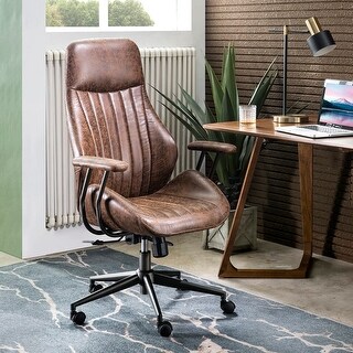 Ergonomic Office Chair, Modern Computer Desk Chair, High Back Suede ...