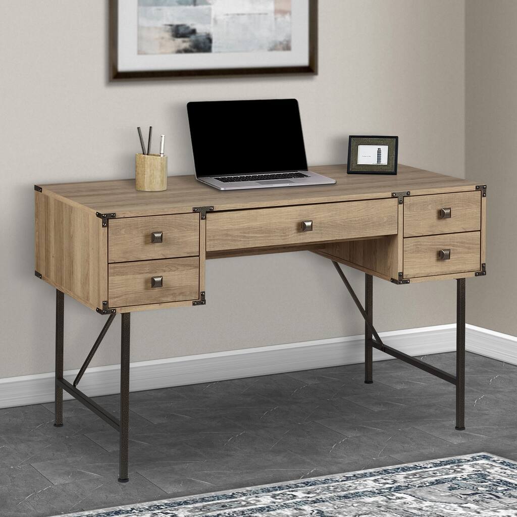 Saint Birch Langer Light Oak Writing Desk - Overstock - 32005408