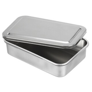 Stainless Steel Tray with Lid, 15x10cm Rectangular Lab Organizer Tool ...