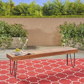 Industrial Wood and Metal Bench - Bed Bath & Beyond - 42569266