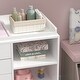 Timechee 47-inch Heavy Changing Table w/ 5-Drawers Dresser, White - Bed ...
