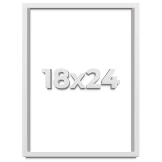 18x24 Shadow Box Frame White | 2 Inches Deep Real Wood Contemporary ...