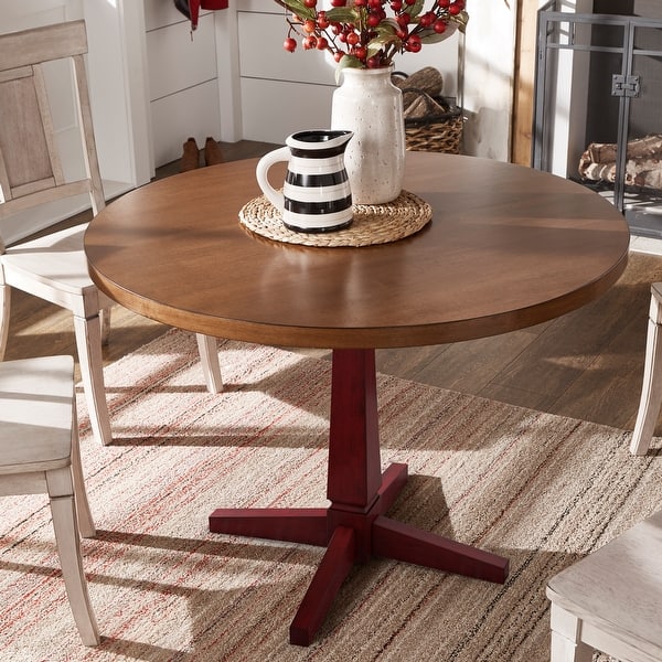 Ronda Round Two-Tone Dining Table - Bed Bath & Beyond - 40268775