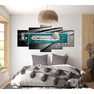 Glam Canvas Wall Art - Blue Balance - 5 Pieces - Bed Bath & Beyond ...