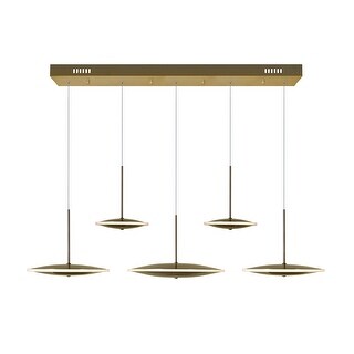 Ovni LED Island/Pool Table Chandelier With Brass Finish - Bed Bath ...