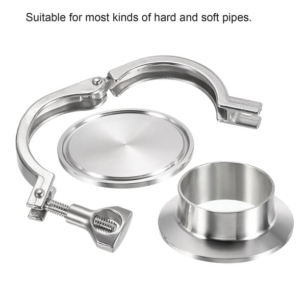 2.01" Vacuum Clamp Set, 1 Pack Hose Clamp with Nut Flange Blind Plate ...