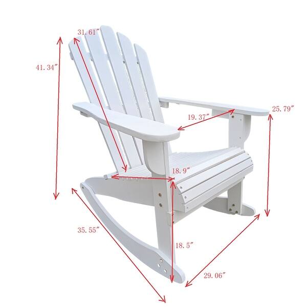 Children's White Rocking Chair with Comfort and Safety Slatted Back and ...